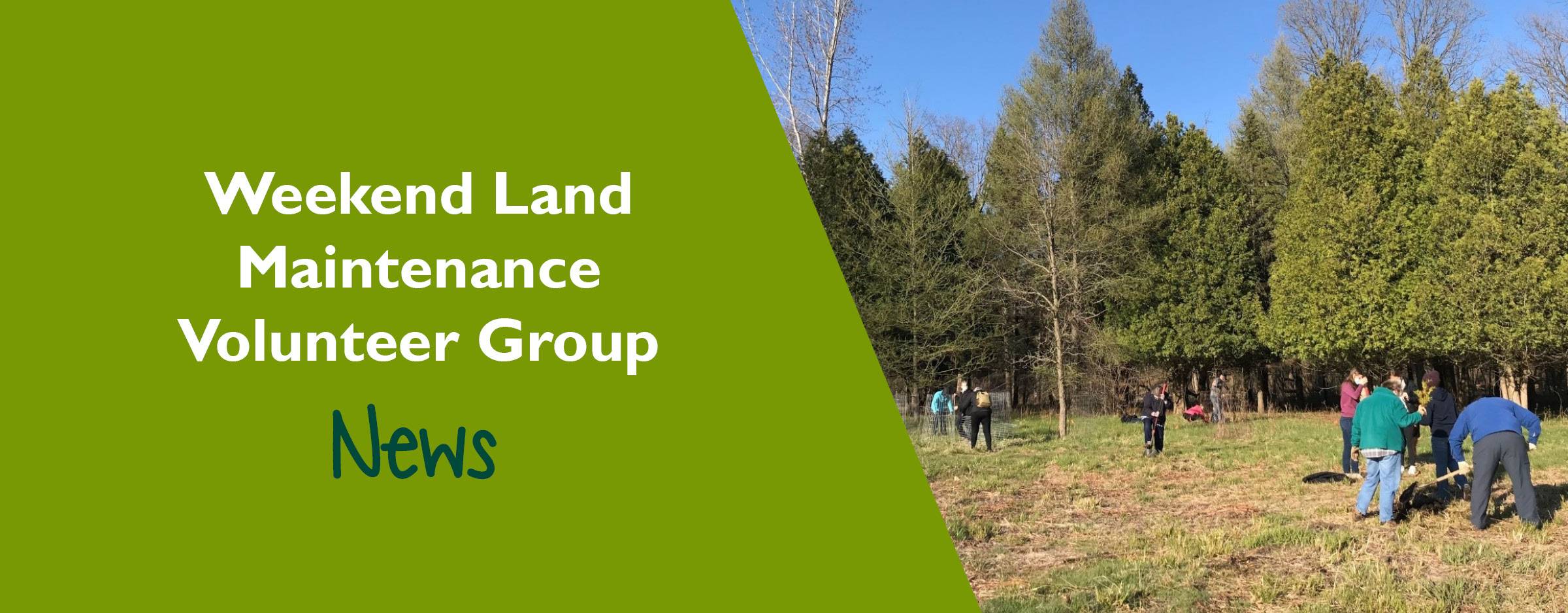 Weekend Land Maintenance Volunteer Group News