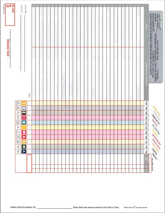 Trail's End Popcorn : Take Order Sales Begin